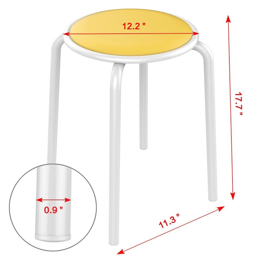 Yaheetech Portable Furniture Plastic Stack Stools with Padded Seat – Ashley Area Rugs