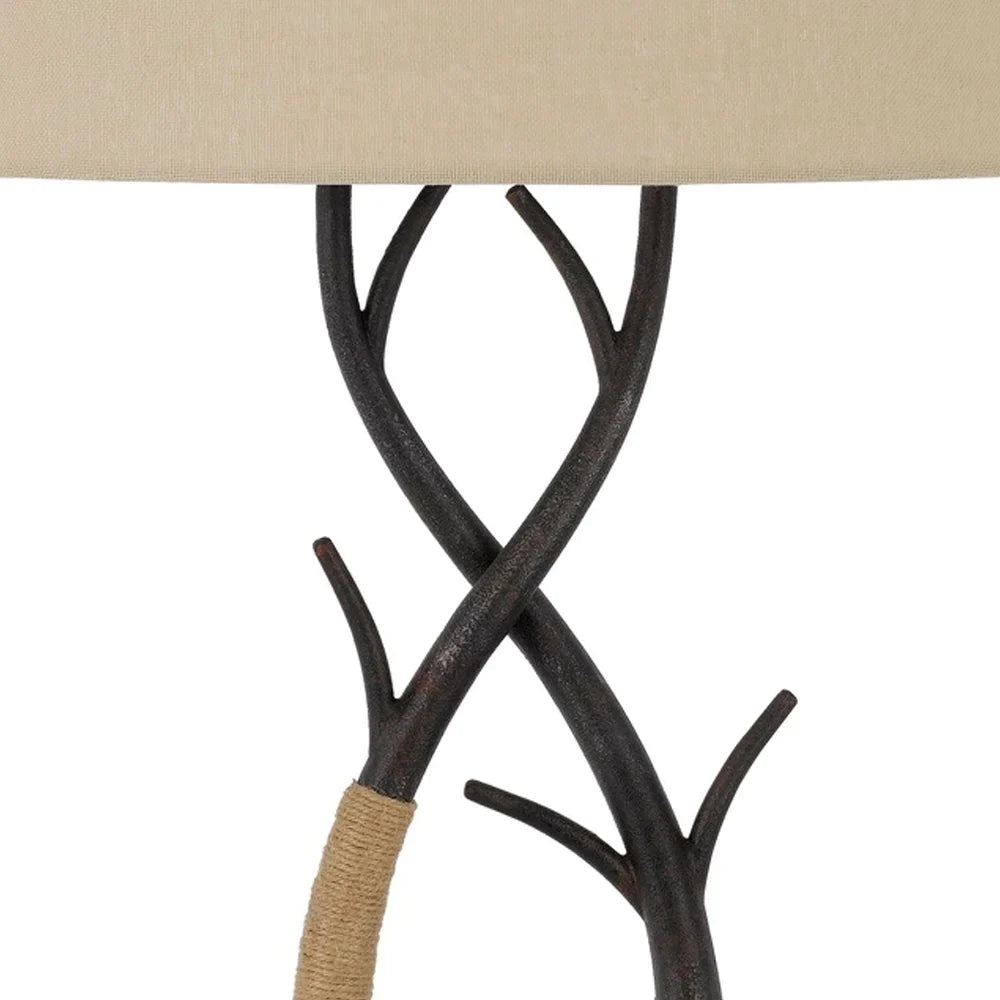 32 Inch Metal Tree Branch Base Table Lamp, Dimmer, Black – Ashley Area Rugs