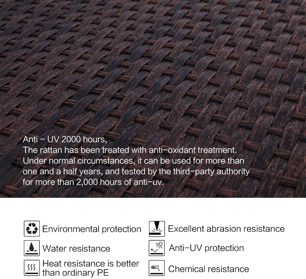 Rattan Patio Indoor/Outdoor Brown/Beige Conversation Set - Chairs / Co ...