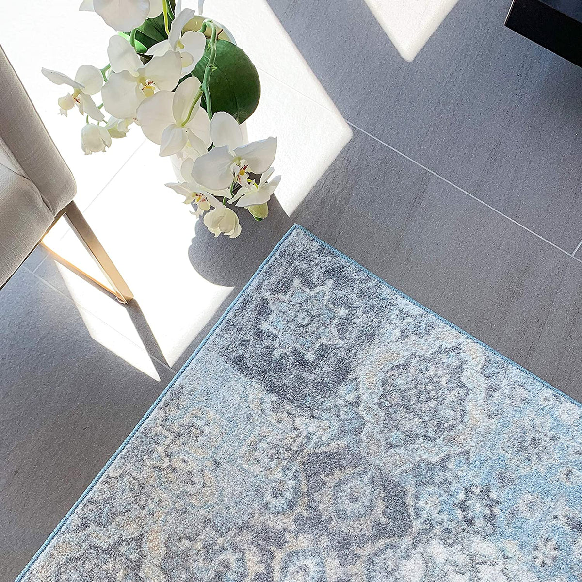 Maples Rugs Vintage Patchwork Distressed Non Slip Teal – Ashley Area Rugs