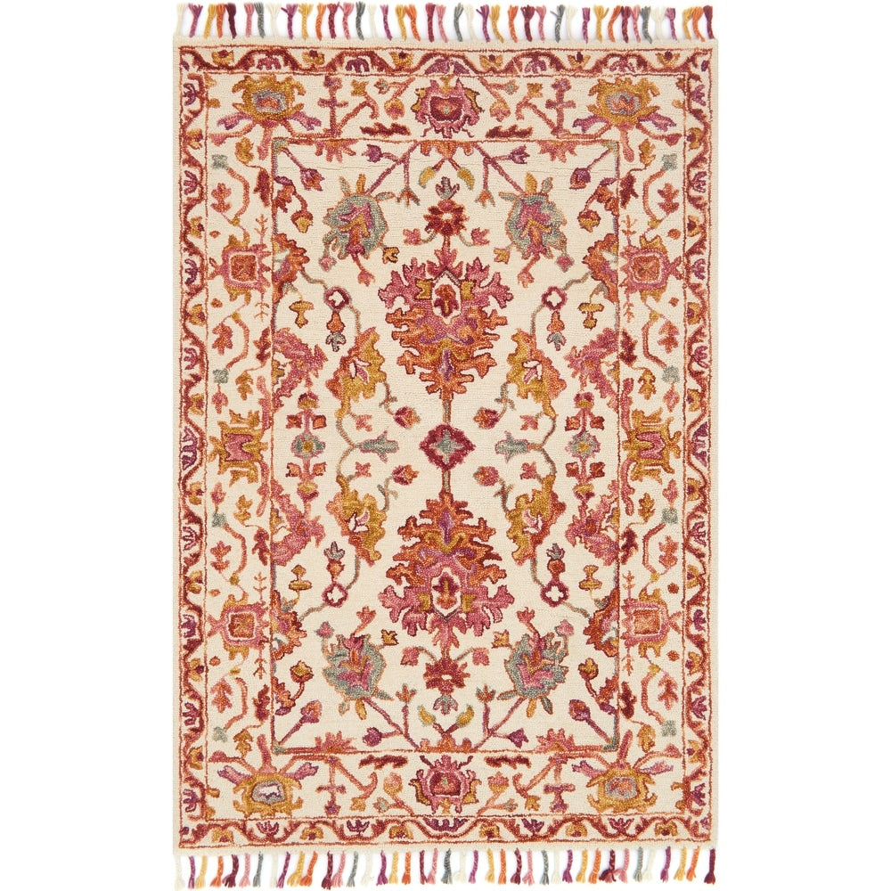 Sahara Botanical Berry Hand-Hooked Wool Area Rug – Ashley Area Rugs