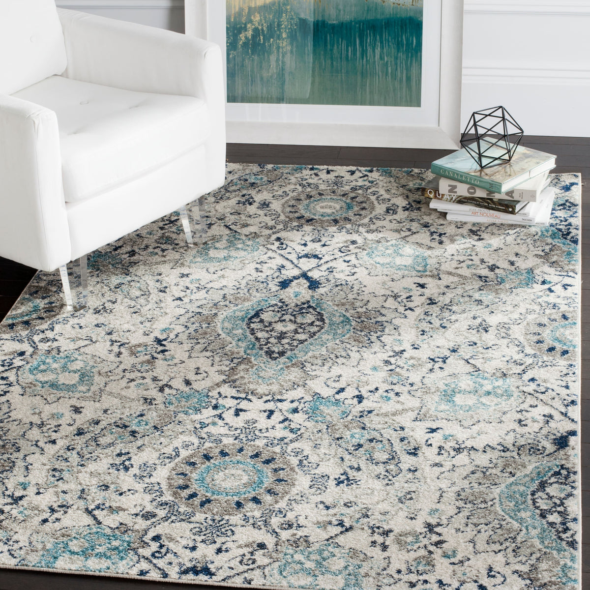 Floral Cream/ Light Grey/Gray Area Rugs – Ashley Area Rugs