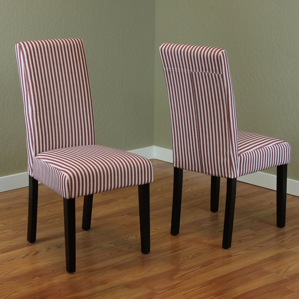 Villa Striped Linen Parsons Dining Chairs (Set of 2) – Ashley Area Rugs