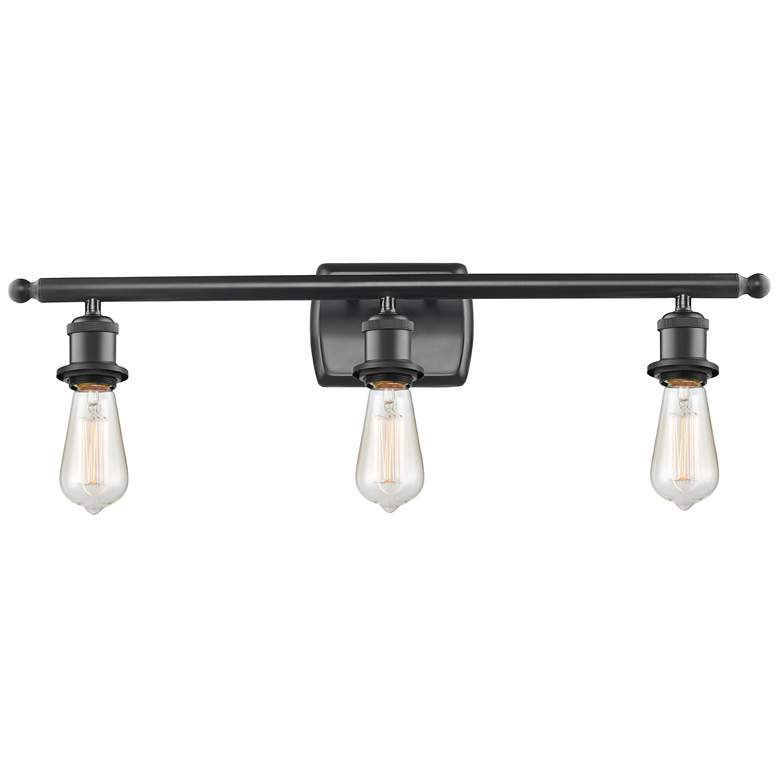 Bare Bulb 3 Light 26" LED Bath Light - Matte Black – Ashley Area Rugs