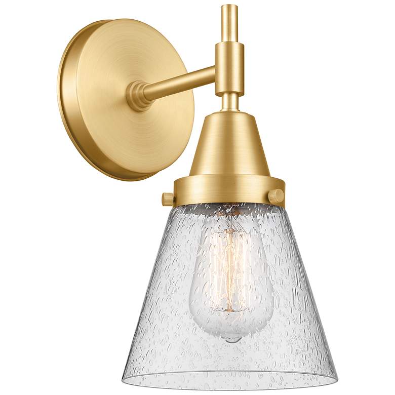 Caden Cone 6" Incandescent Sconce - Gold Finish - Seedy Shade – Ashley ...
