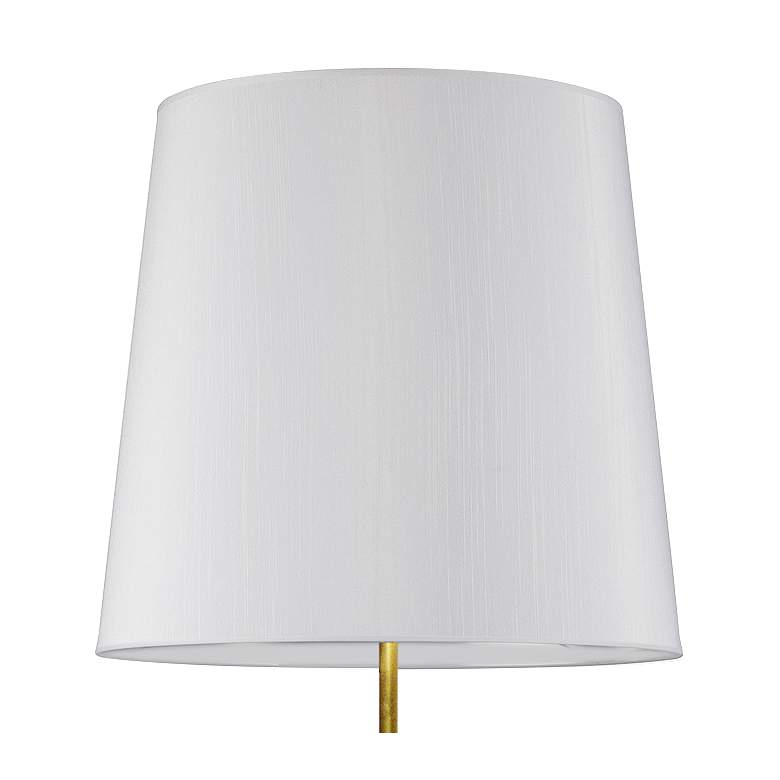 Finesse Aged Brass Tripod Floor Lamp w/ JTone White Shade – Ashley Area ...