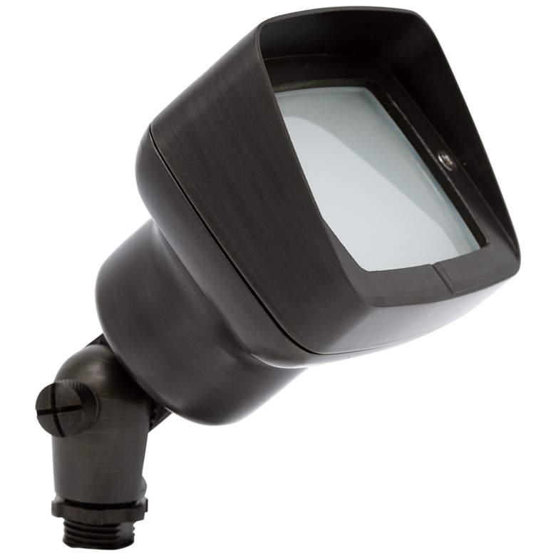 Jack Weathered Bronze Brass LED Flood Light with T3 Bulb – Ashley Area Rugs